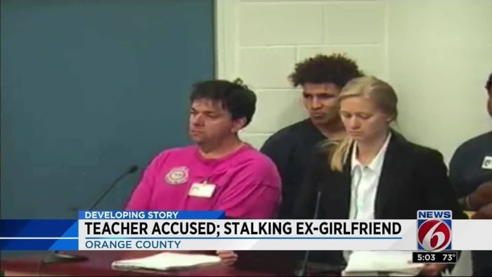 Teacher accused of stalking ex-girlfriend