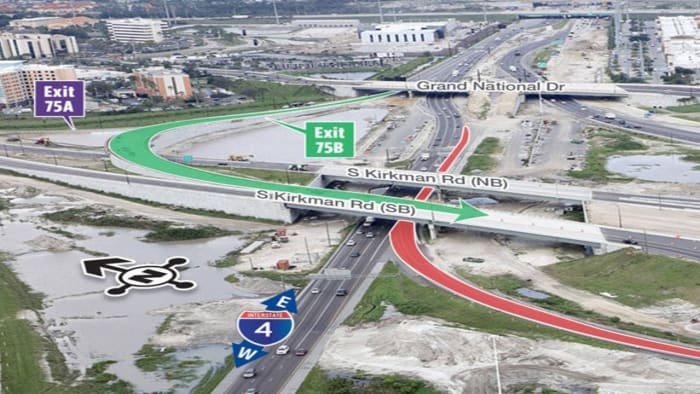 New Kirkman Road exit could cause difficulties for WB I-4 drivers