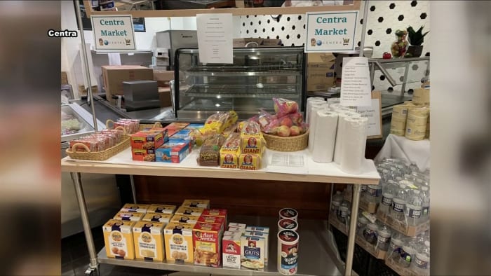 Centra creates mini grocery stores for its own frontline workers