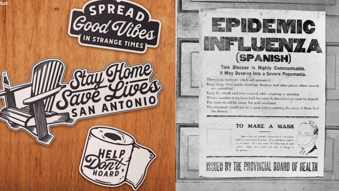 SA design company creates stickers inspired by Spanish Flu posters ...