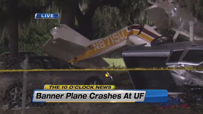 Banner plane crashes on University of Florida campus