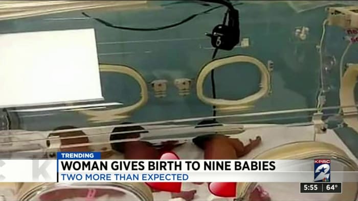 Woman gives birth to 9 babies