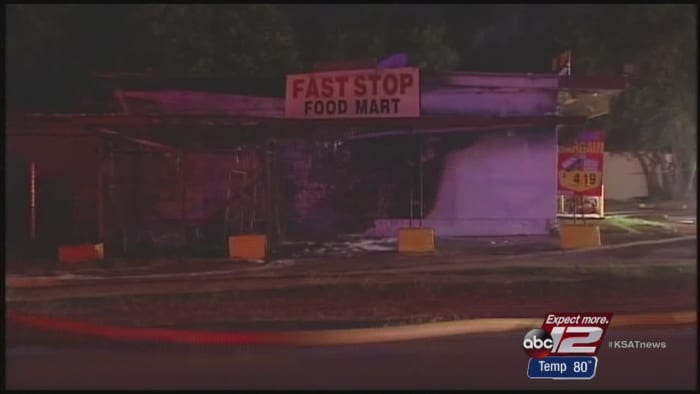 Arson investigating convenience store fire