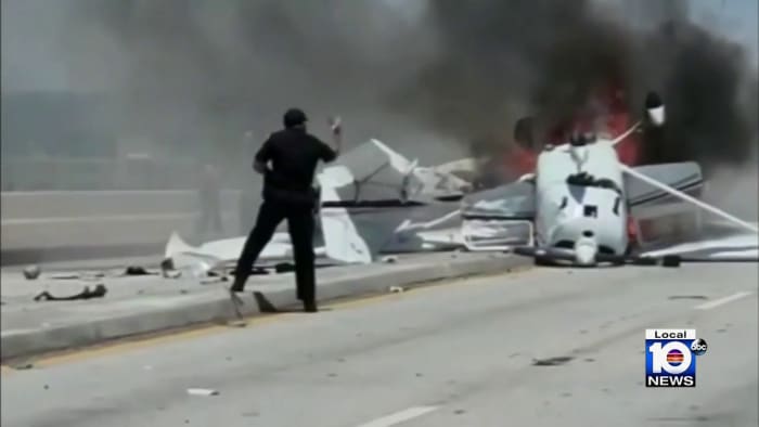 New video shows different angle of deadly plane crash on Miami-Dade bridge