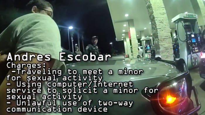 Vso Releases Footage Of Andres Escobar In Sex Predator Offender Operation