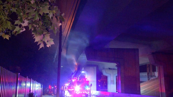 Trash fire under overpass shuts down part of I-35 just north of ...
