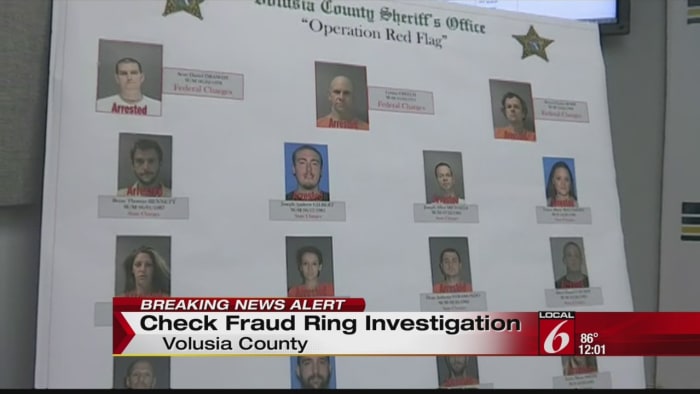 2 dozen arrested in check fraud ring