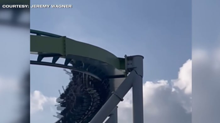 Video shows crack in support beam for roller coaster at North Carolina ...