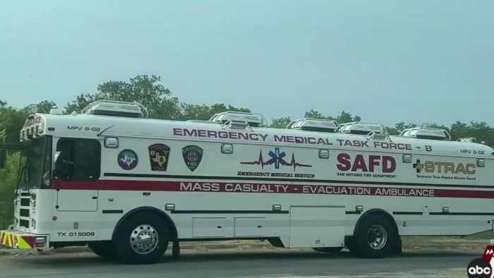 SAFD ambulance bus providing additional help in recent mass tragedies