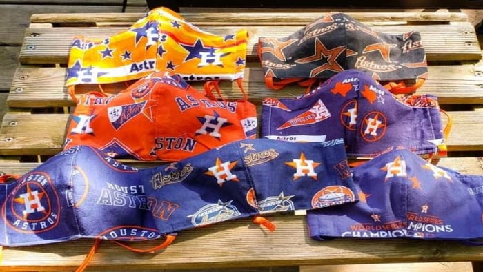 Family gives away Astros masks to first-responders during pandemic ...