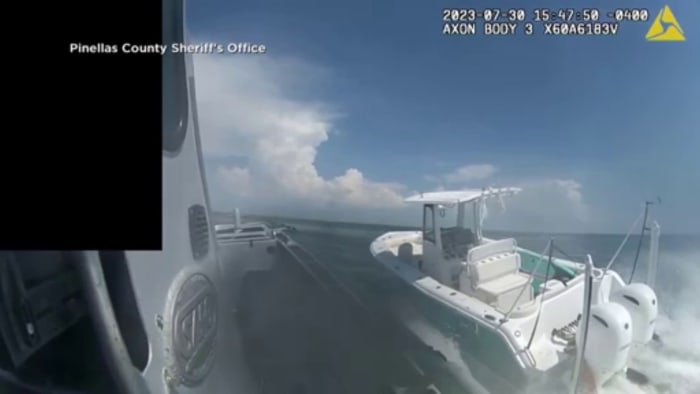 WATCH: Florida deputy jumps onto runaway boat
