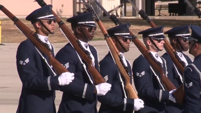 Front & Center: US Air Force Honor Guard performs at JBSA-Lackland