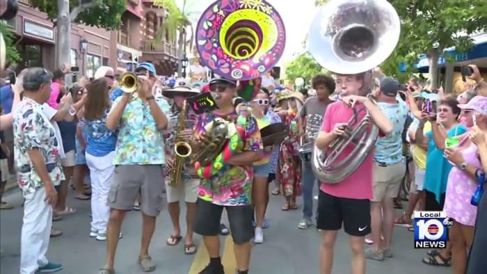 Key West holds parade to honor legendary singer Jimmy Buffett