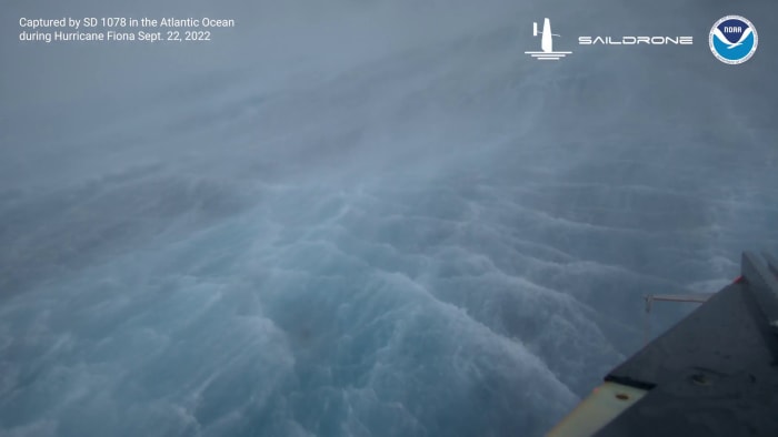 50-foot waves: Saildrone shows us what it’s like inside Hurricane Fiona