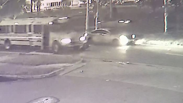 Video shows school bus running over man in Orange County