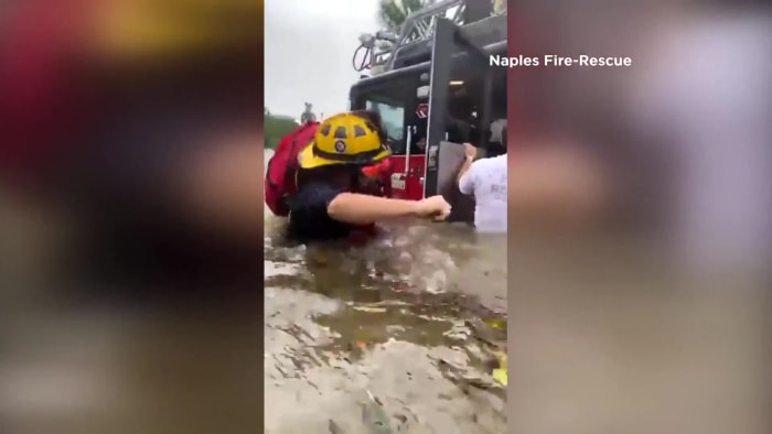 VIDEO: Naples firehouse floods due to Hurricane Ian