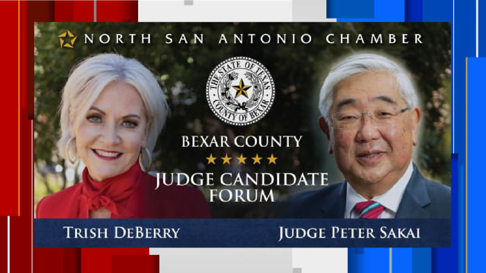 WATCH: Bexar County Judge candidates Trish DeBerry and Peter Sakai face ...