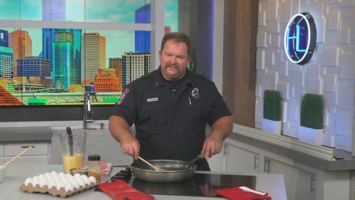 Learn to cook safely with a firefighter during fire prevention week
