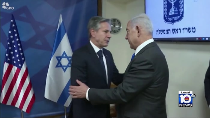 Netanyahu shows Blinken photos: ‘A baby, an infant, riddled with bullets’
