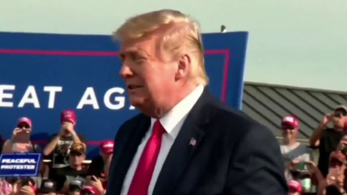 President Trump predicts ‘red wave' during large campaign rally in Ocala