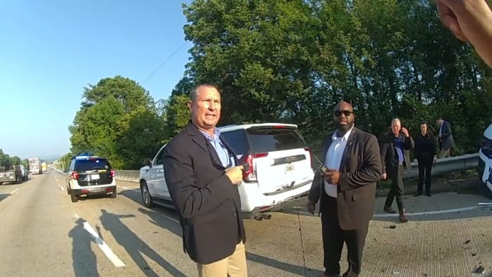 New video shows Florida Gov. Ron DeSantis SUV after Tennessee crash