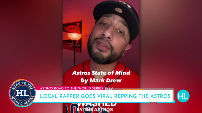 Houston rapper Mark Drew goes viral for repping the Astros