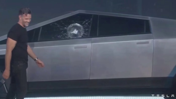 Tesla reveals Cybertruck, but breaks its ‘unbreakable’ windows during ...