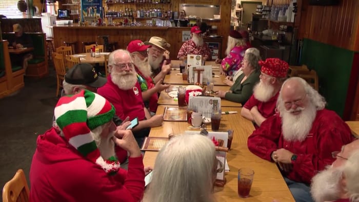 Inside the joyful gathering of Santas at a small Michigan restaurant