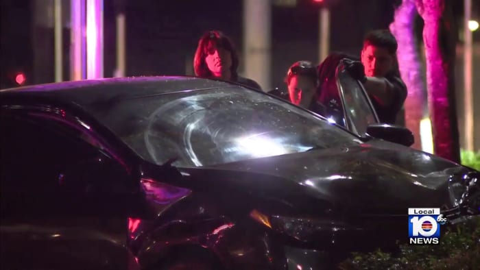 Carjacking suspects arrested after crashing vehicle in Hollywood