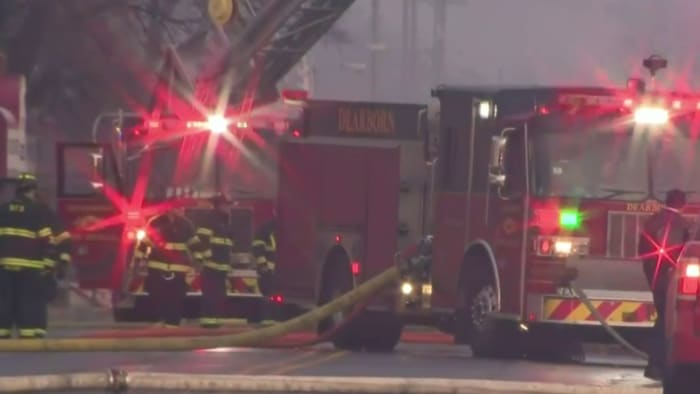 Massive warehouse fire shuts down part of Dearborn for hours