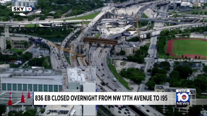 Traffic alert: State Road 836 eastbound to close Saturday night in Miami