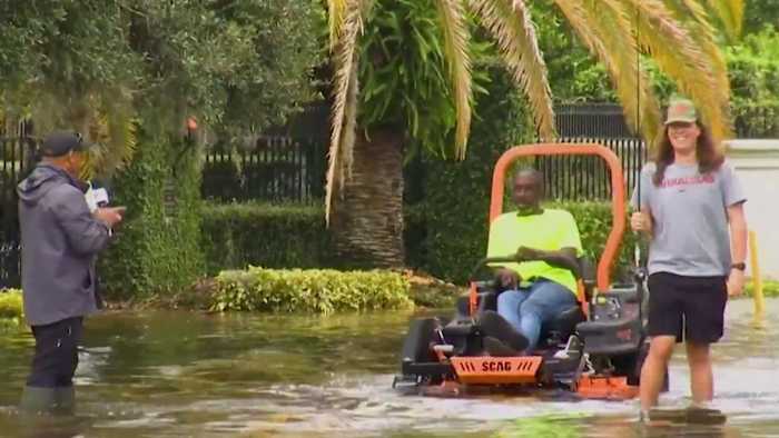 ‘That’s America:’ Florida man catches fish IN STREET day after ...