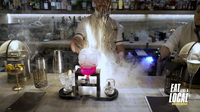 This cocktail laboratory has a secret entrance