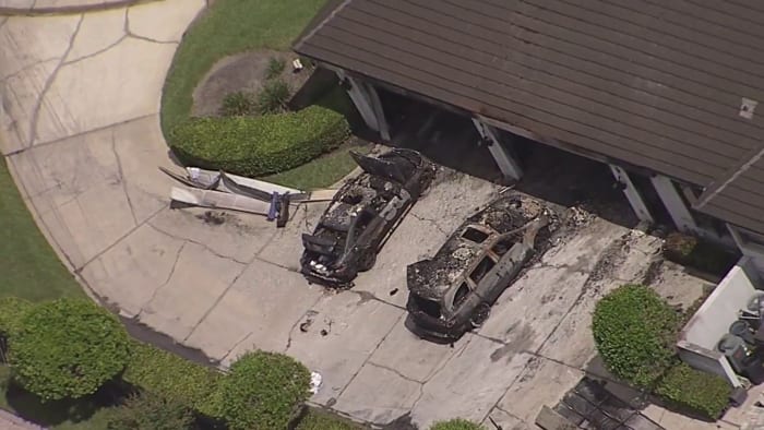 Raw video: Fireworks damage Longwood home