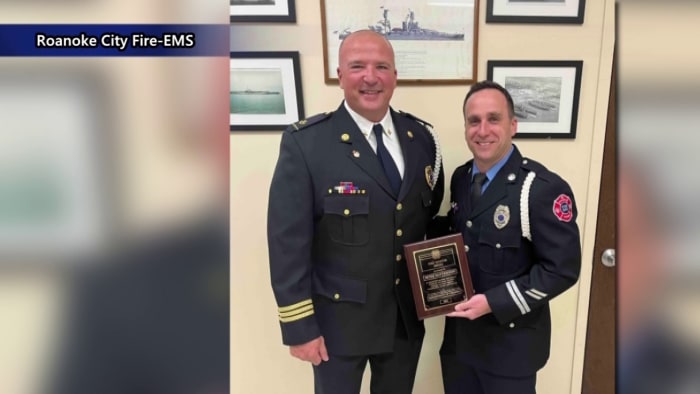 Roanoke Fire Captain awarded Firefighter of the Year award