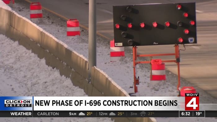 New phase of I-696 construction begins Monday -- here's what to know