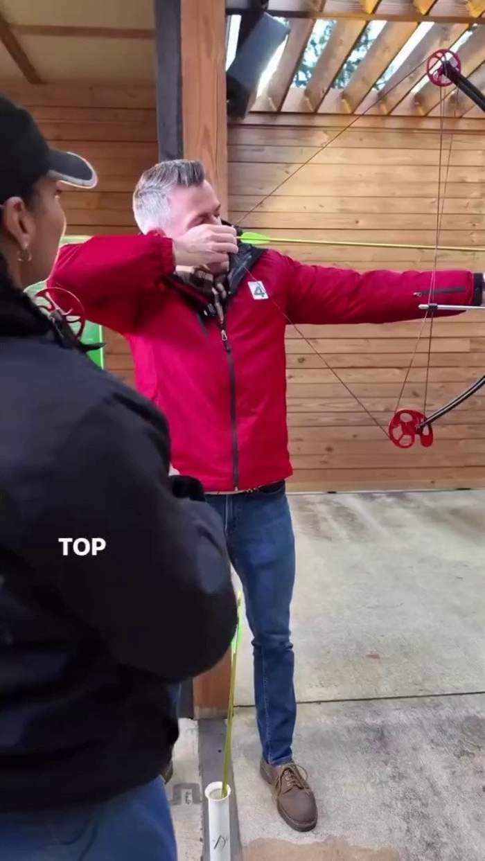 Watch Ty Steele learn how to use a compound bow