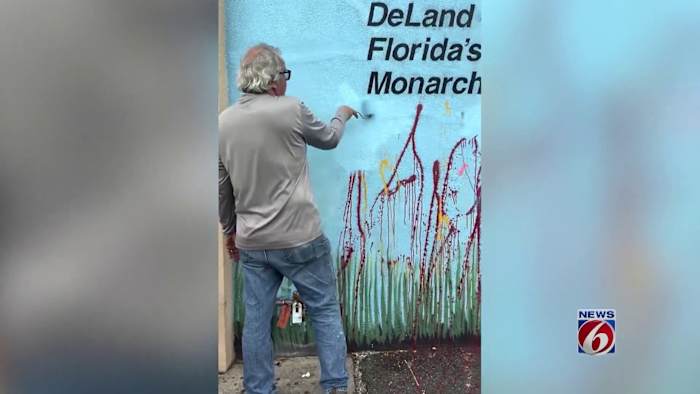 DeLand artist restores defaced mural
