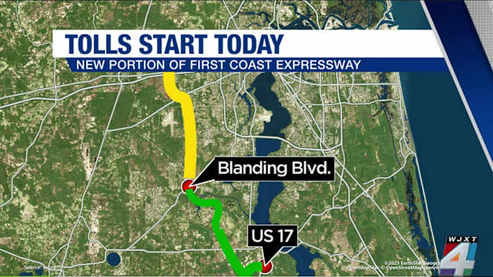 Toll collection begins on newest stretch of First Coast Expressway ...