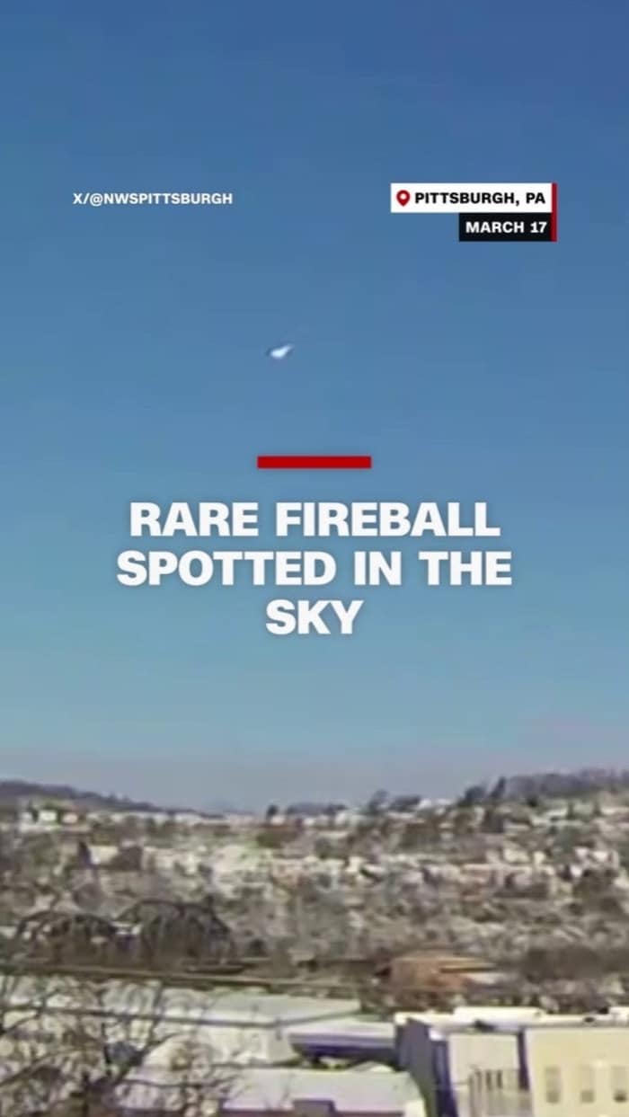 Rare fireball spotted in the sky