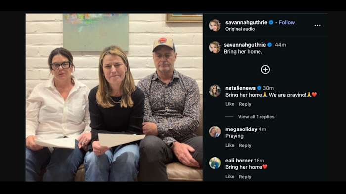 Savannah Guthrie releases video on mother’s disappearance, addresses ...