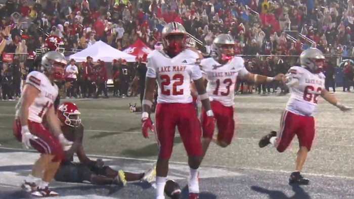 WILD VIDEO: Lake Mary wins Class 7A football championship on last ...