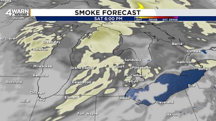 Wildfire smoke gets worse before dispersing in Metro Detroit