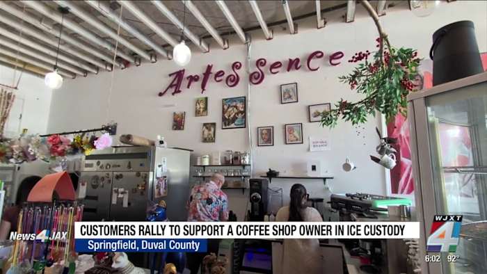 Customers and family rally around Jacksonville coffee shop owner in ICE ...