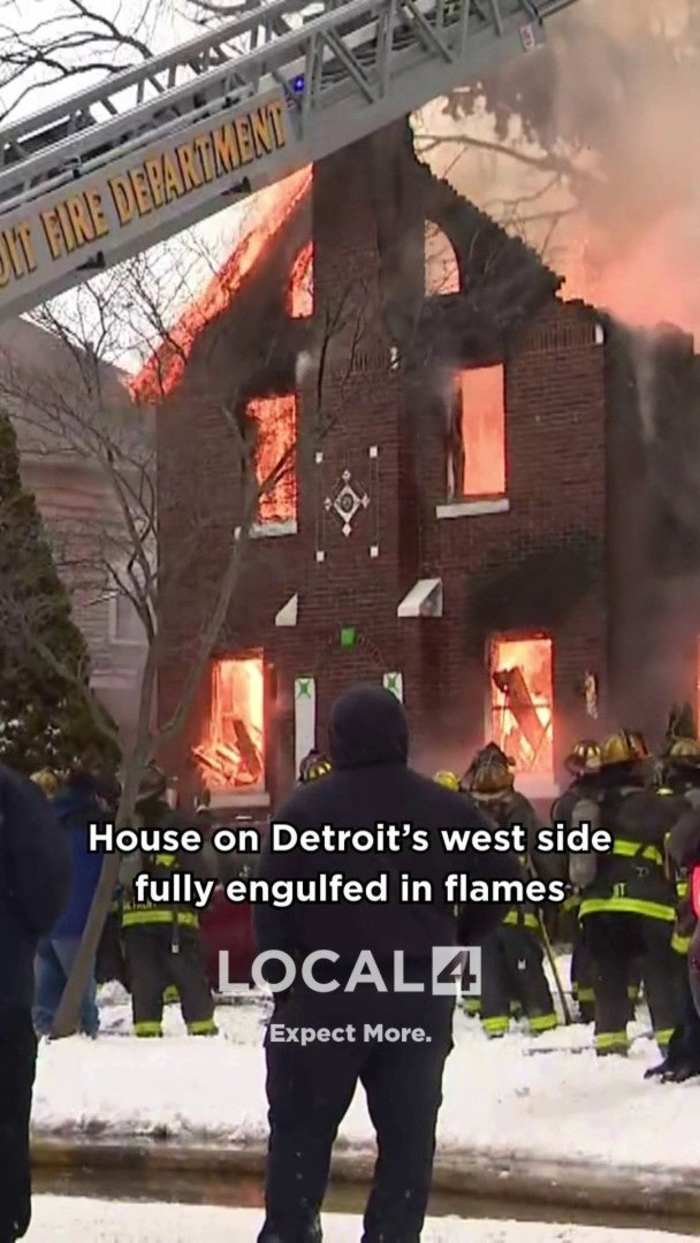 Detroit home fully engulfed in flames