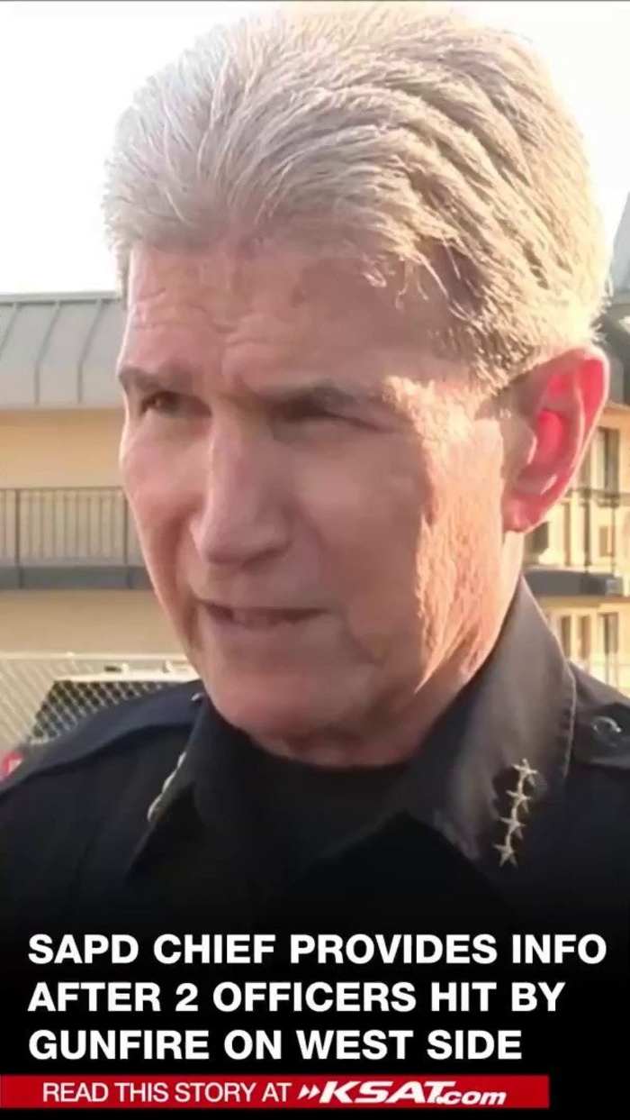 SAPD chief provides info after 2 officers hit by gunfire on West Side