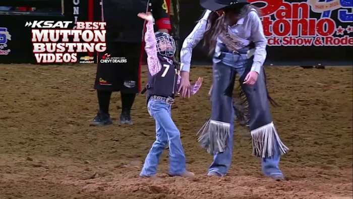 Strong Mutton Busting performers at the San Antonio Stock Show & Rodeo