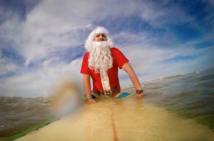 Surfing Santas’ wave-powered sled shreds into Cocoa Beach for 2024 ...