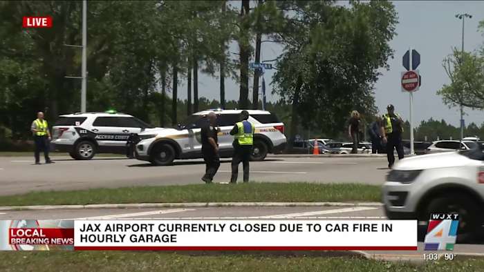 JSO directs traffic as JAX Airport closes due to car fire in hourly garage