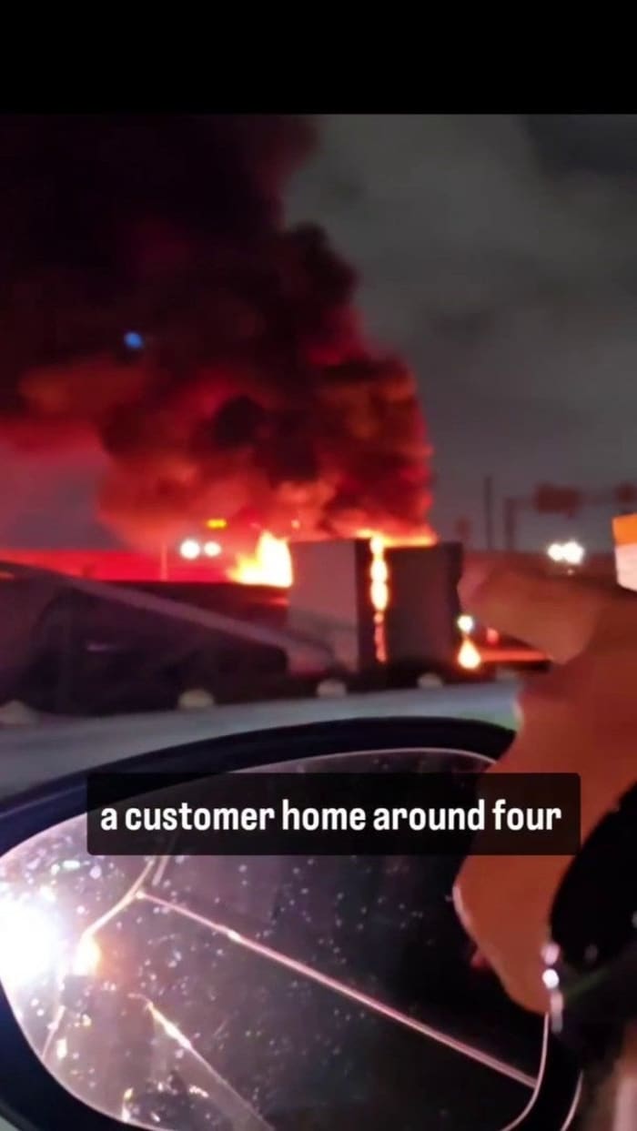 ‘It literally just exploded’: Witness captures fiery crash